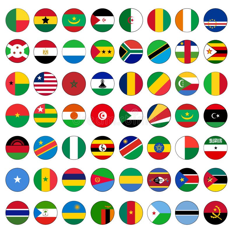 South African Development Community SADC Circle Flag Country Icon Set ...