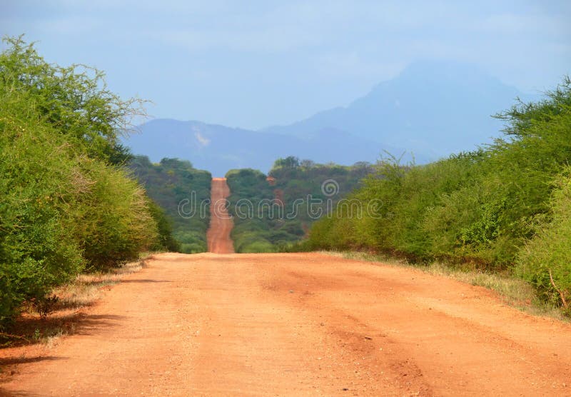 African Dangerous Road between Moyale and Marsabit. Stock Image - Image ...