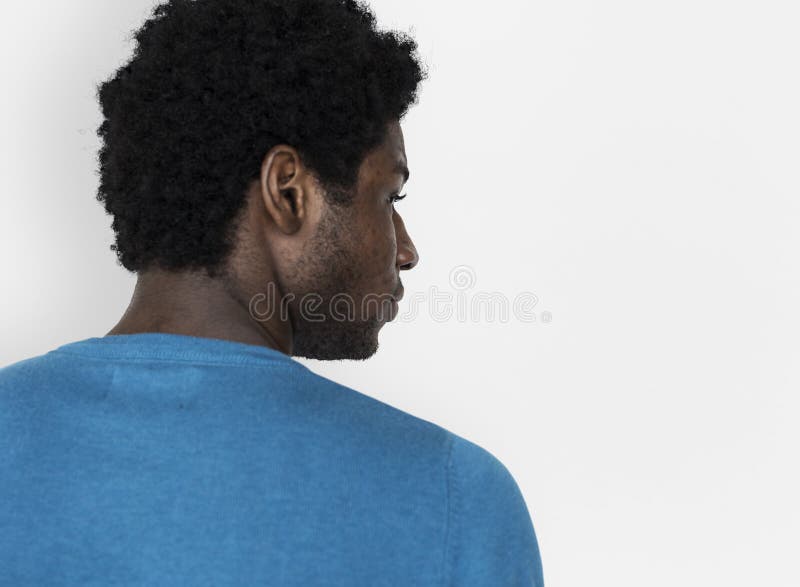 African Descent Serious Looking Back Concept Stock Photo - Image of ...