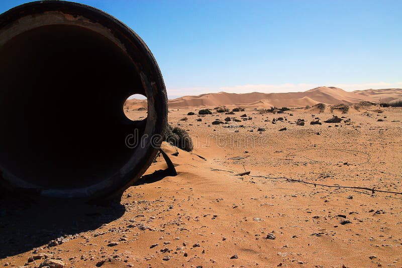 African Desert Pollution, Namibia Stock Photo - Image of cloudy, land ...