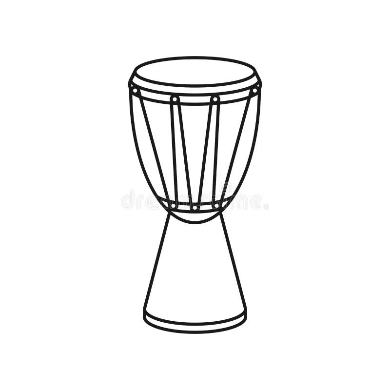 African Djembe Hand Drum Vector Stock Vector - Illustration of culture ...