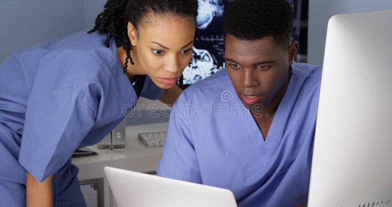 African Doctors Working Hard in the Office Stock Image - Image of ...