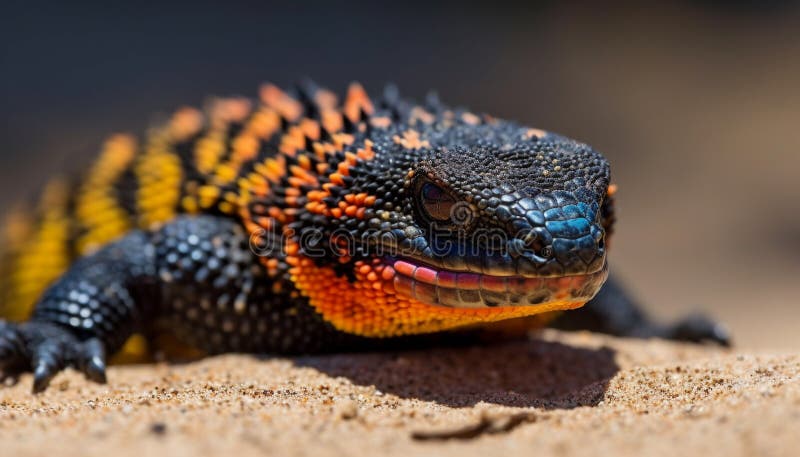 African Dragon Lizard Crawling, Looking Cute, Dangerous, and Majestic ...
