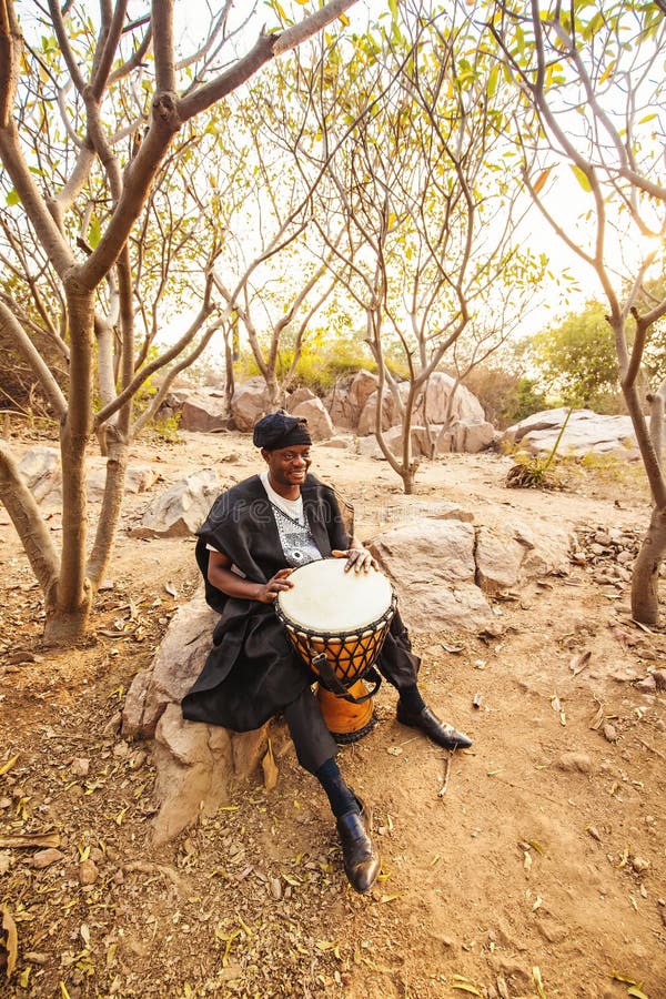 African drummer stock image. Image of full, folk, ethnic - 79706489