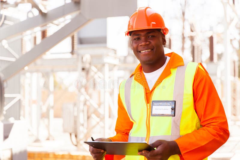African Electrical Engineer Stock Image - Image of electricity, african ...
