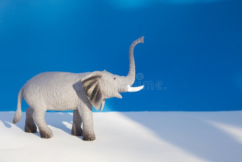 African Elephant Figurine Made of Plastic Stock Image - Image of model ...