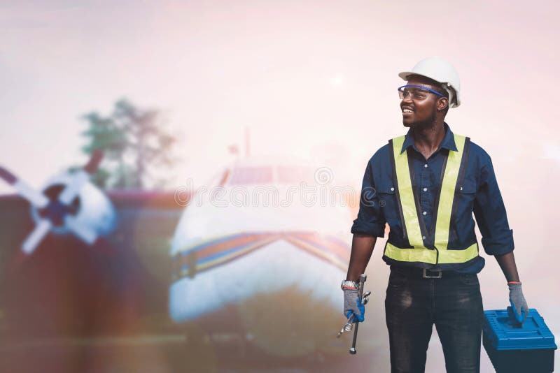 African Engineer Technician Maintenance Man Checking and Fixing the ...