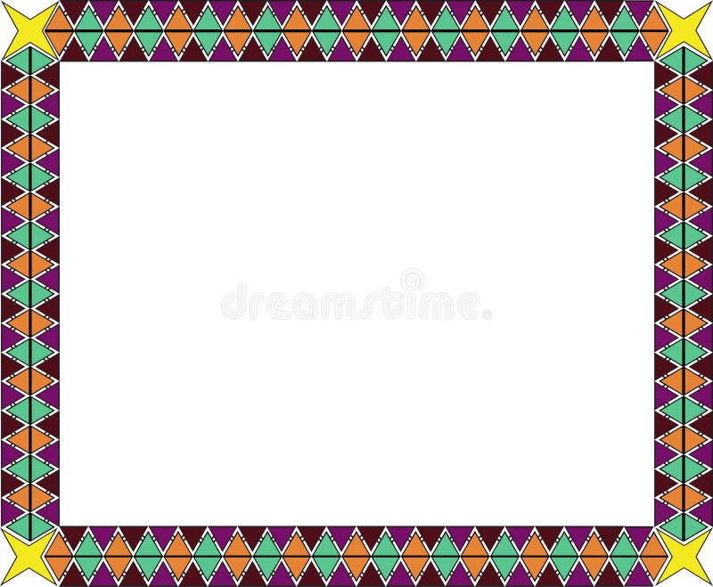 African-tribal-art Pattern S Frame Stock Vector - Illustration of ...