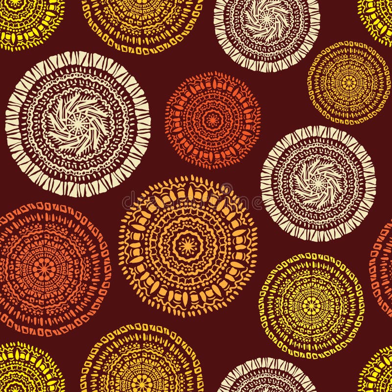 African Ethnic Seamless Pattern Stock Vector - Illustration of curve ...
