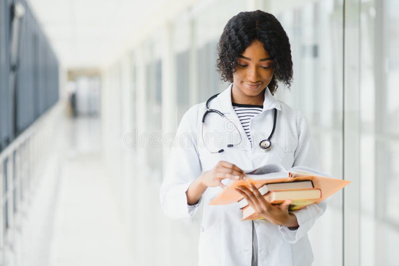 African Female Medical Student with a Smile Stock Image - Image of ...