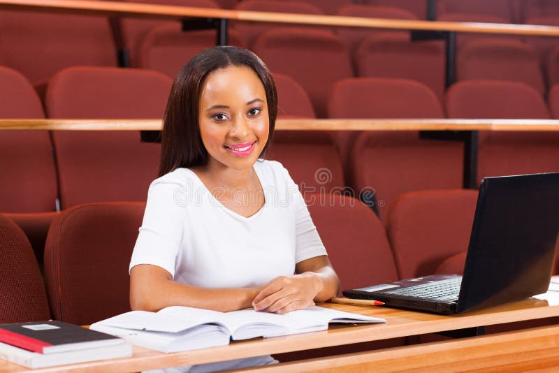 African Female University Student Stock Image - Image of beautiful ...