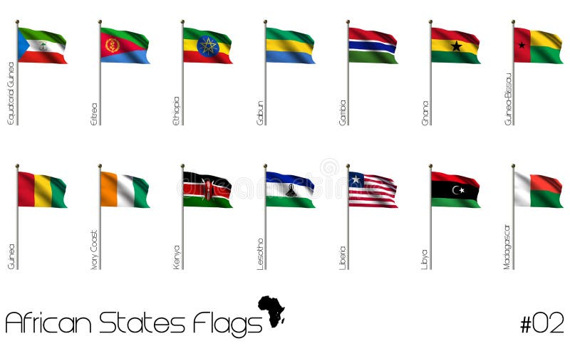 African flags stock illustration. Illustration of lots - 22864593