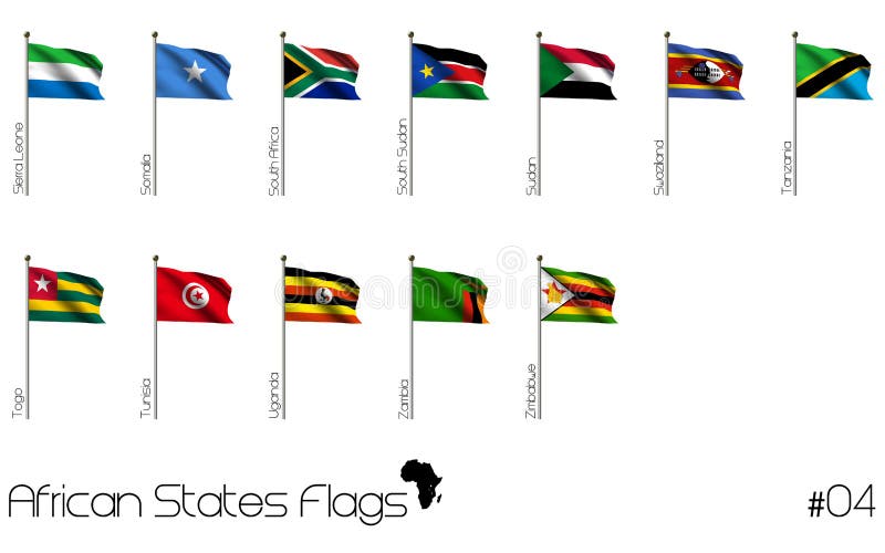 African flags stock illustration. Illustration of colour - 22864593