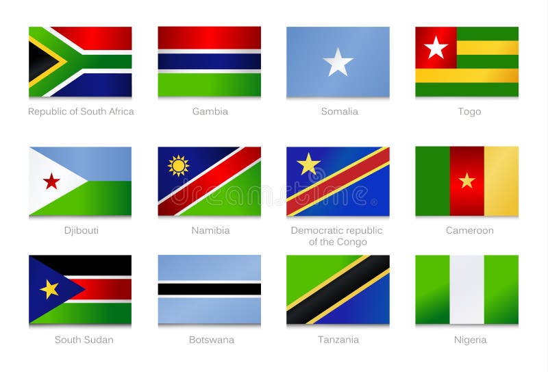 African Flags. Collection Part 2 Stock Vector - Illustration of african ...