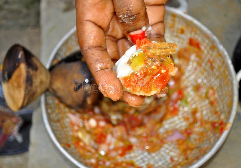 AFRICAN FOOD SAMPLE stock photo. Image of dish, sample - 78144362