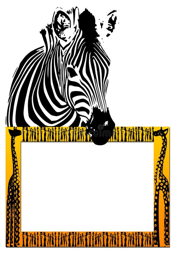 African frame stock illustration. Illustration of black - 19555551