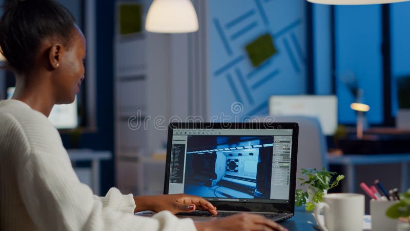 African Gamer Creator Testing Game Over Level Interface Stock Image ...