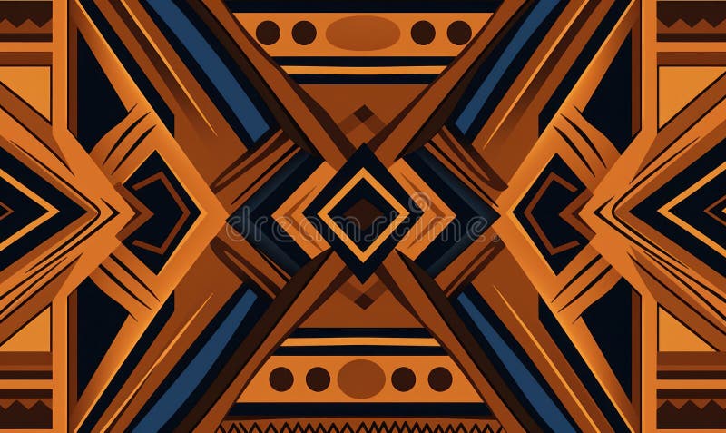 African Geometric Seamless Pattern Background Stock Image - Image of ...