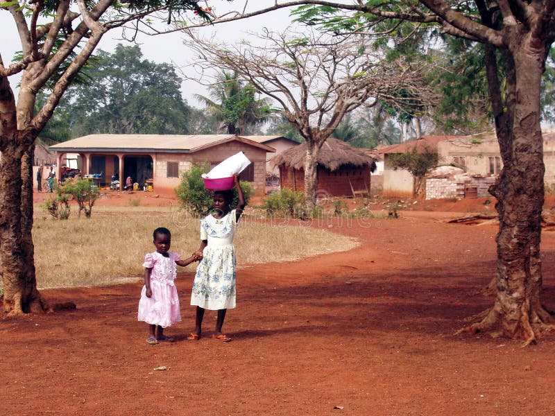 African Girls with Bucket on the Head Editorial Image - Image of girl ...