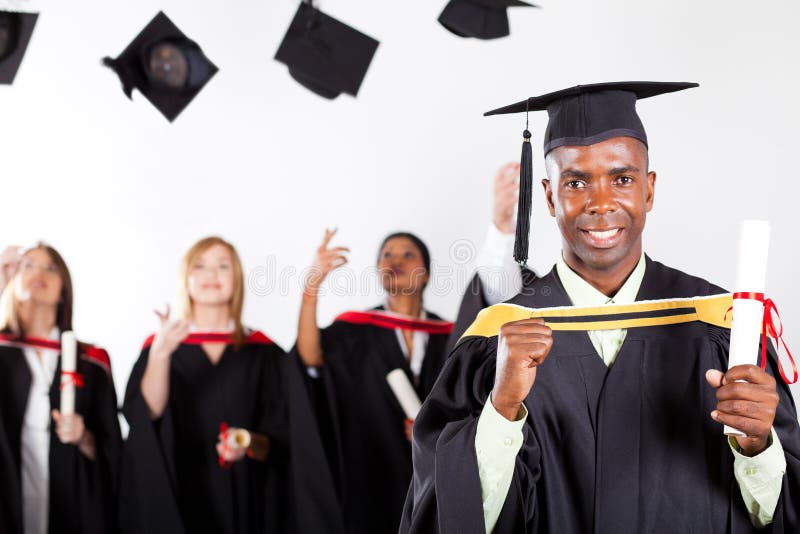 Graduates grab job stock photo. Image of diploma, american - 24021682