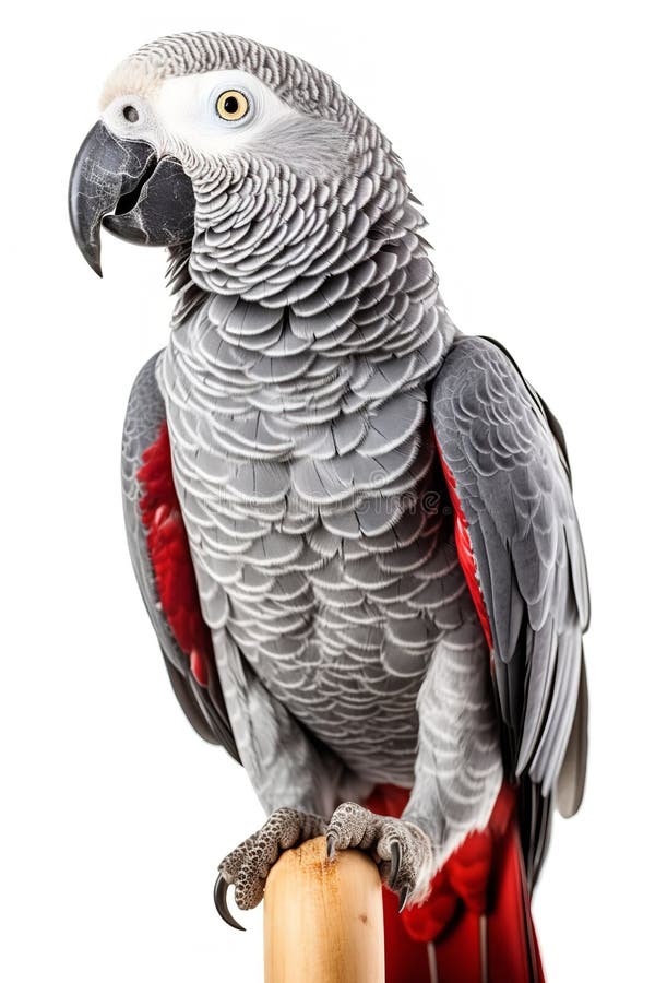 African Grey Parrot Profile Stock Illustration - Illustration of look ...