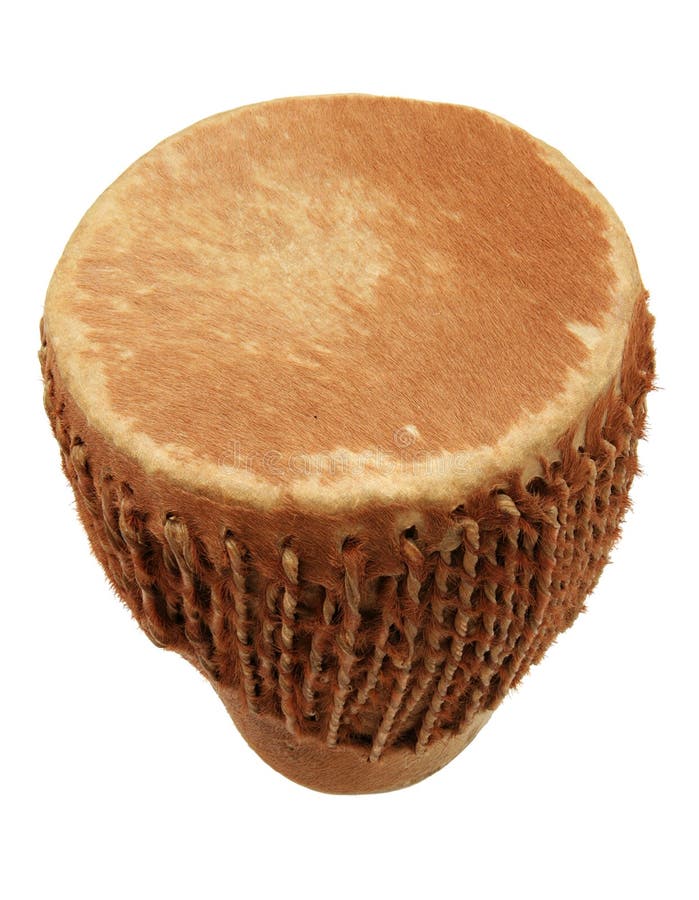 African hide drum stock image. Image of musical, laced - 12123857