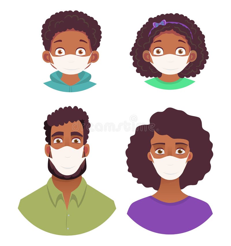 African human face in mask stock illustration. Illustration of afro ...