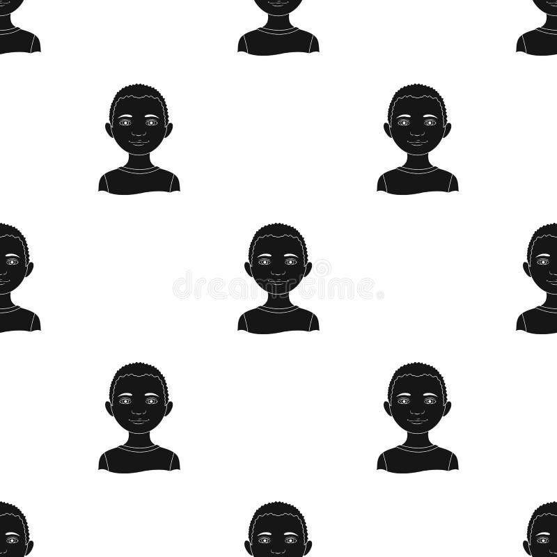 African.Human Race Single Icon in Black Style Vector Symbol Stock ...