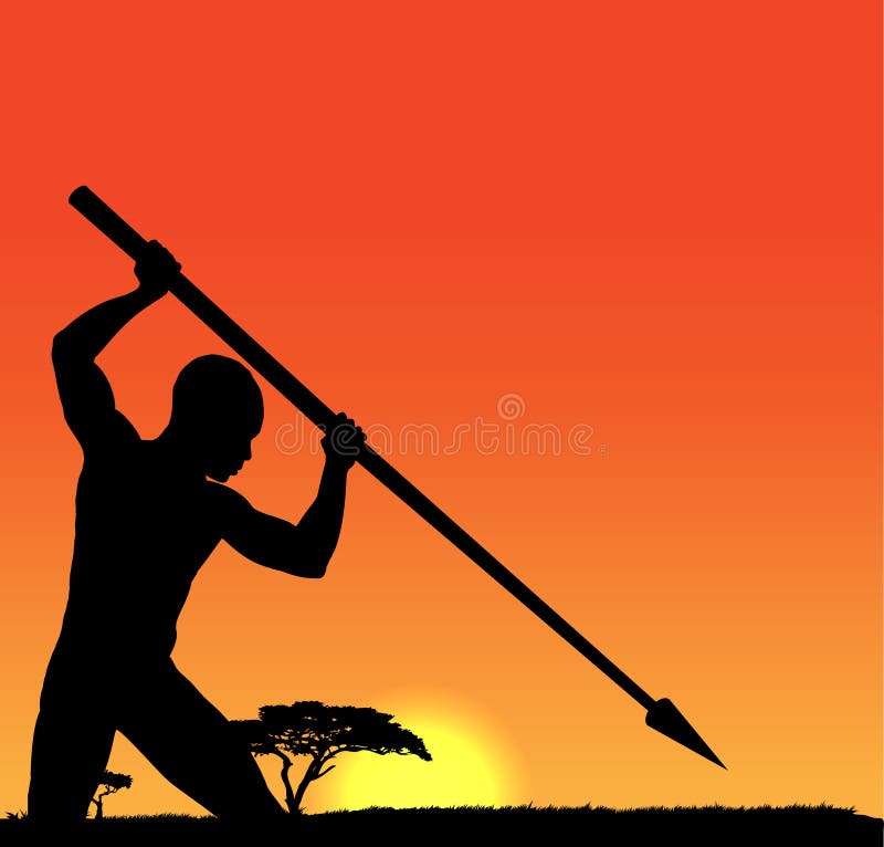 African Hunter Drawing