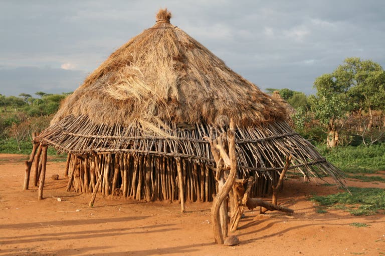 African hut in Ethiopia stock photo. Image of world, home - 3688534