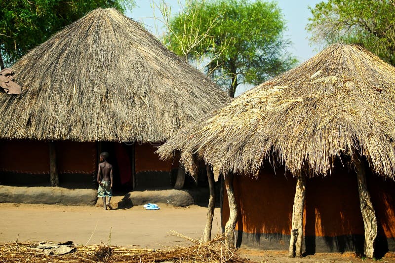African Huts editorial stock photo. Image of clay, poor - 16193888