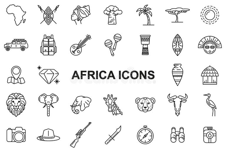 Baobab Tree Icon Editable Stroke Stock Illustrations – 25 Baobab Tree ...