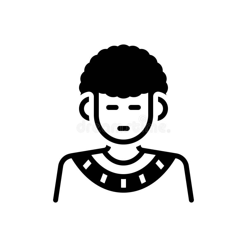 Black Solid Icon for African, People and Culture Stock Vector ...