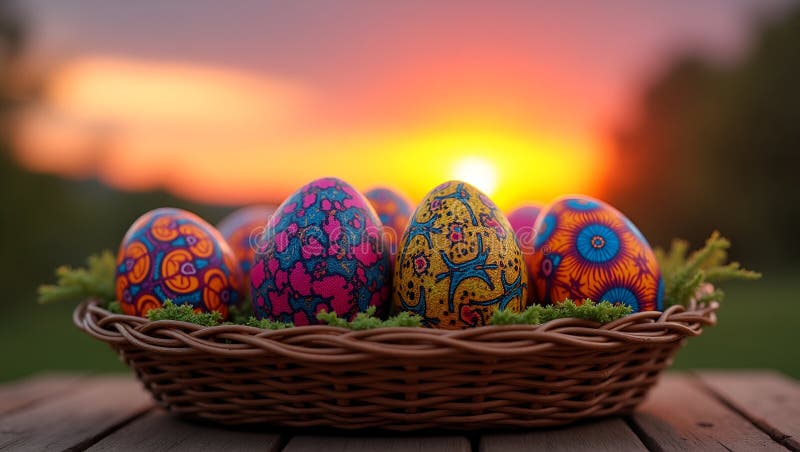African-Inspired Easter Eggs Stock Illustration - Illustration of ...