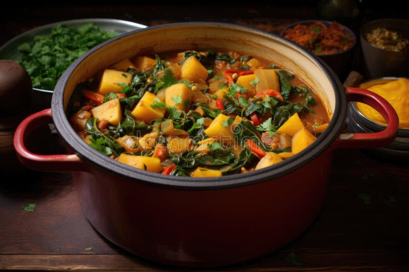African-inspired Vegetable Curry in a Pot Stock Image - Image of ...