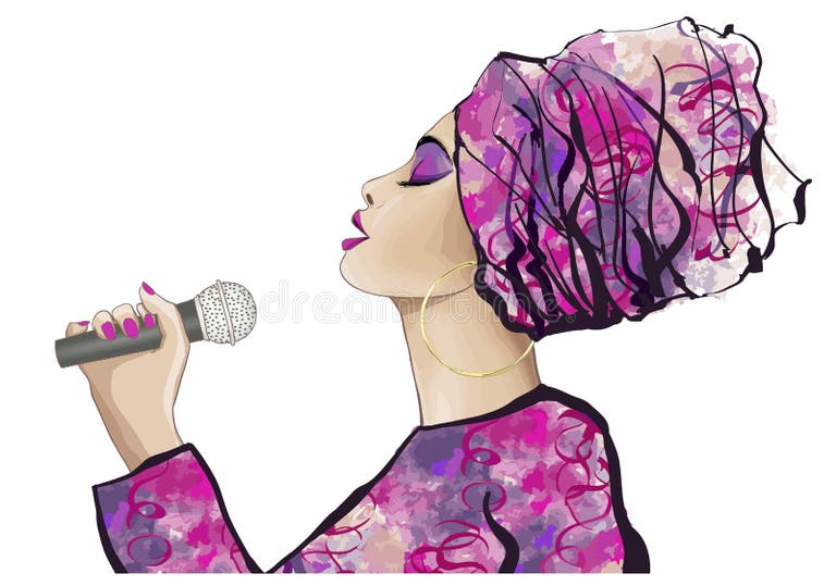 Female Jazz Singer Watercolor Stock Illustrations – 33 Female Jazz ...