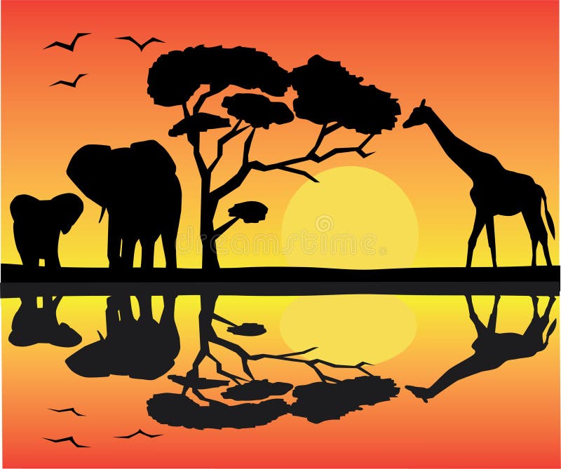 African landscape stock vector. Illustration of african - 14798590