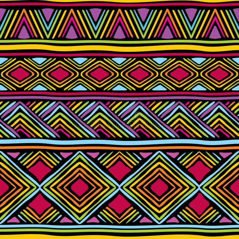 Ndebele African Border Pattern Art Stock Vector - Illustration of ...