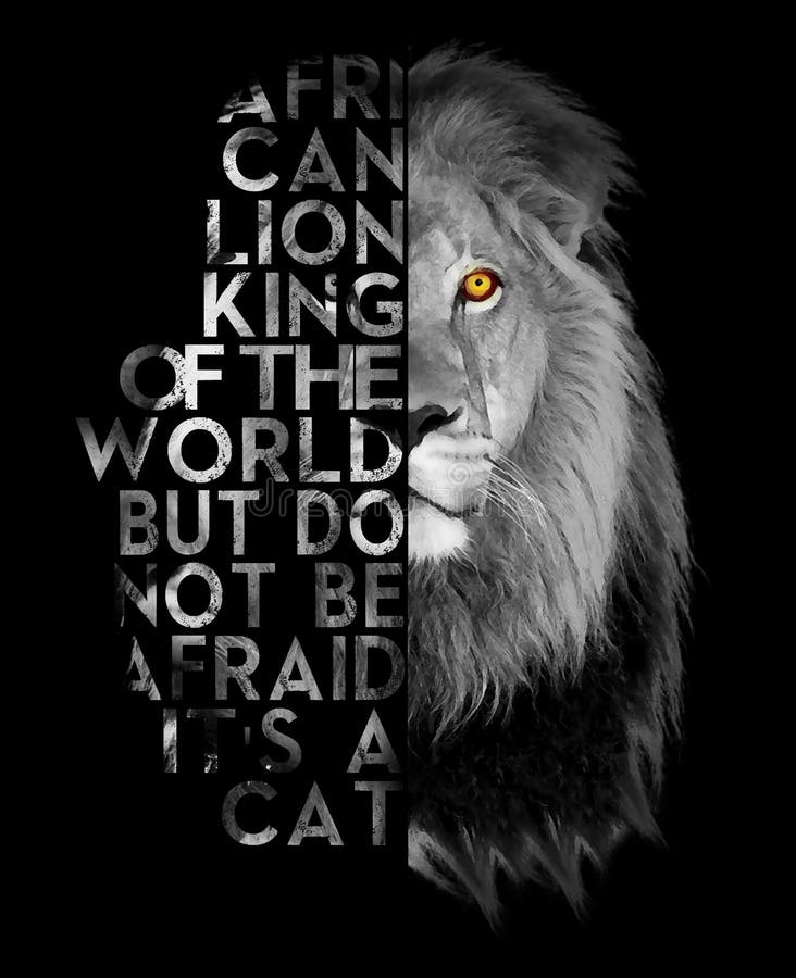 African Lion stock illustration. Illustration of printing - 58513958
