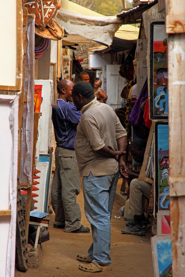 African Men Shopping for High-end Clothing in Upmarket Mall Editorial ...