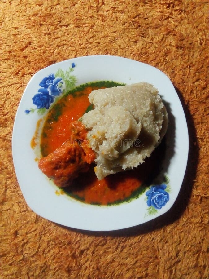African lunch Eba. stock image. Image of delicacy, lunch - 170172585