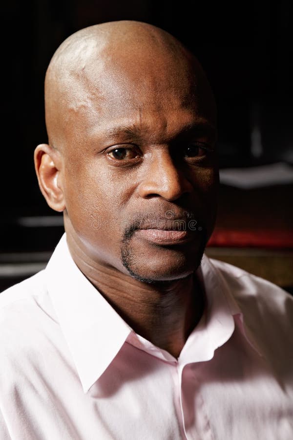 Head Shot of an African American Man Stock Image - Image of grin, smile ...