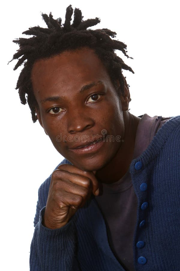 African Man with Dreadlocks Stock Photo - Image of portrait, smile ...