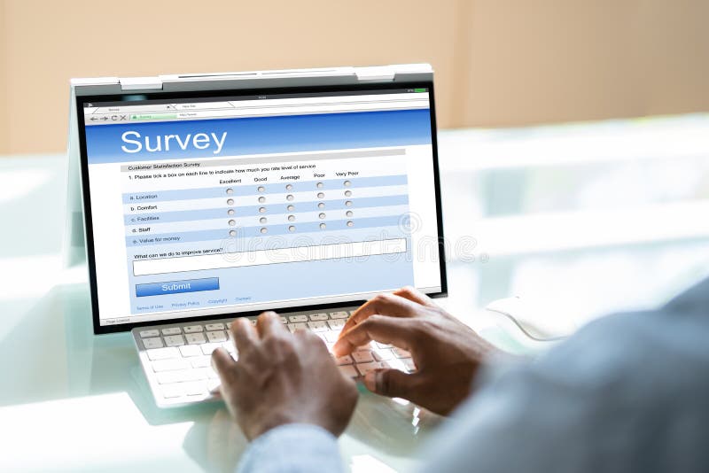African Man Filling Survey Poll or Form Stock Photo - Image of ...