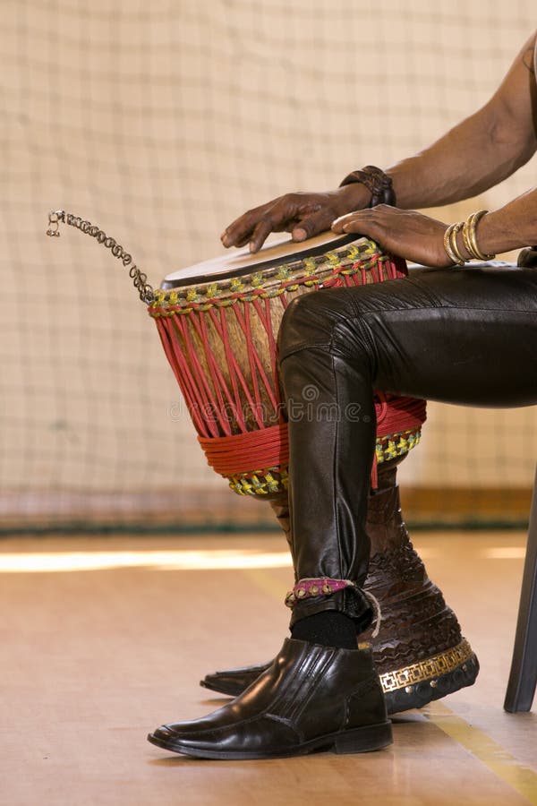 African Man Playing Traditional Instruments Stock Photo - Image of ...