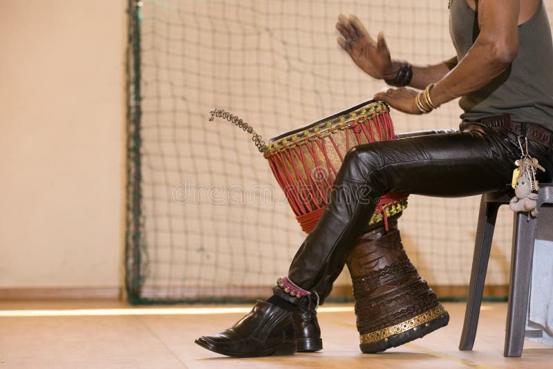 African Man Playing Traditional Instruments Stock Photo - Image of ...