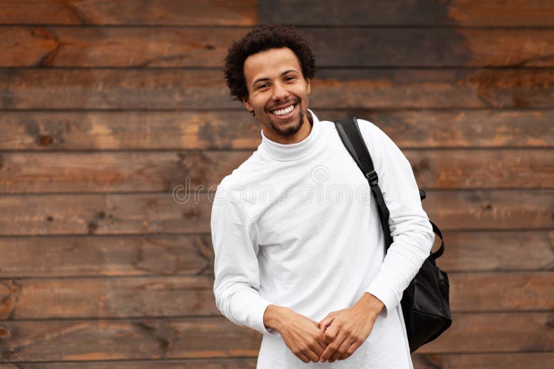 African Man Smiling, Friendly Portrait. Happy Life Stock Image - Image ...