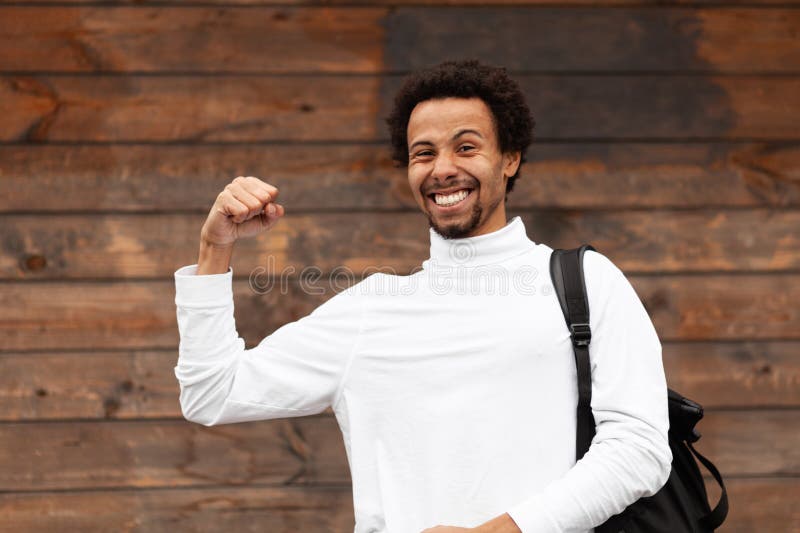 African Man Smiling, Friendly Portrait. Happy Life Stock Photo - Image ...