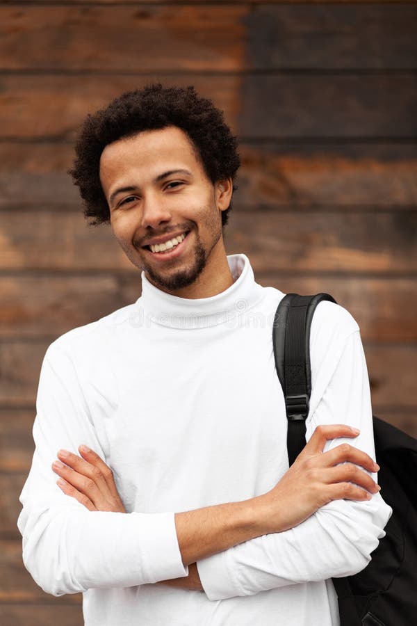 African Man Smiling, Friendly Portrait. Happy Life Stock Image - Image ...