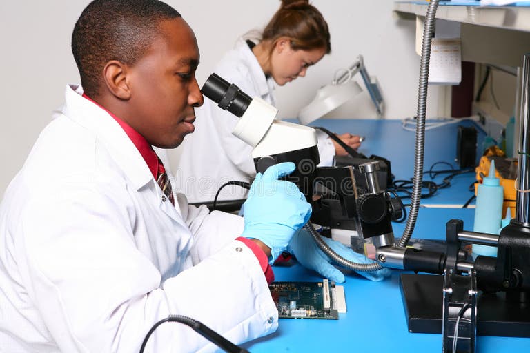 African Man Technician in Lab Stock Image - Image of african, quality ...